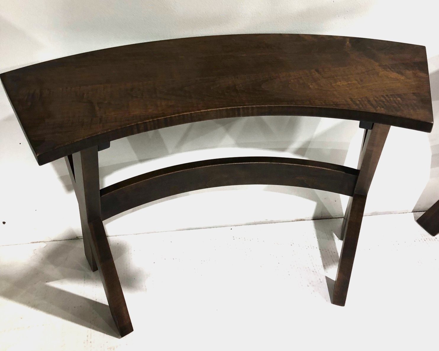 Curved counter height bench store