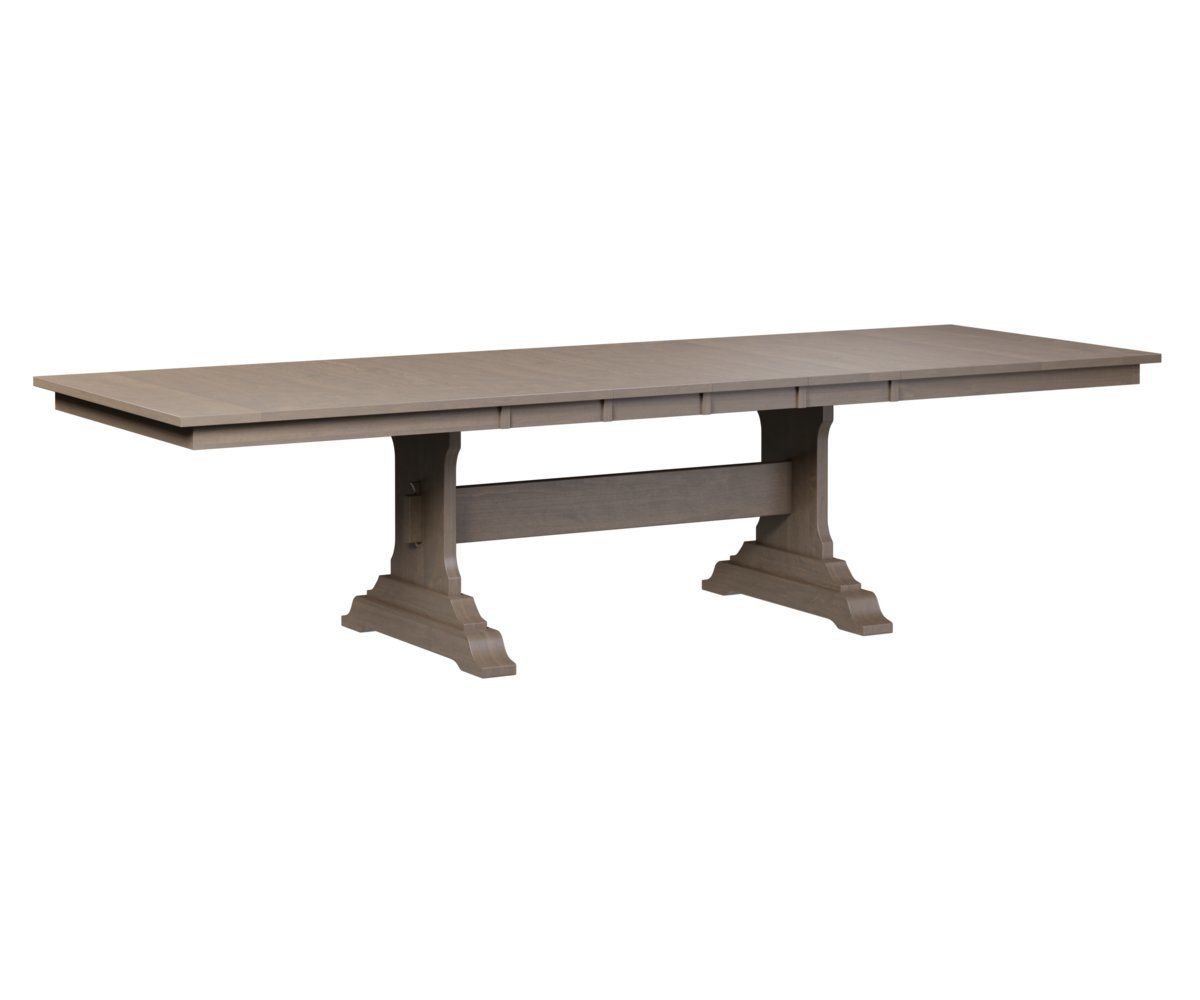 Durable Solid Wood Trestle Table | Amish Custom Size