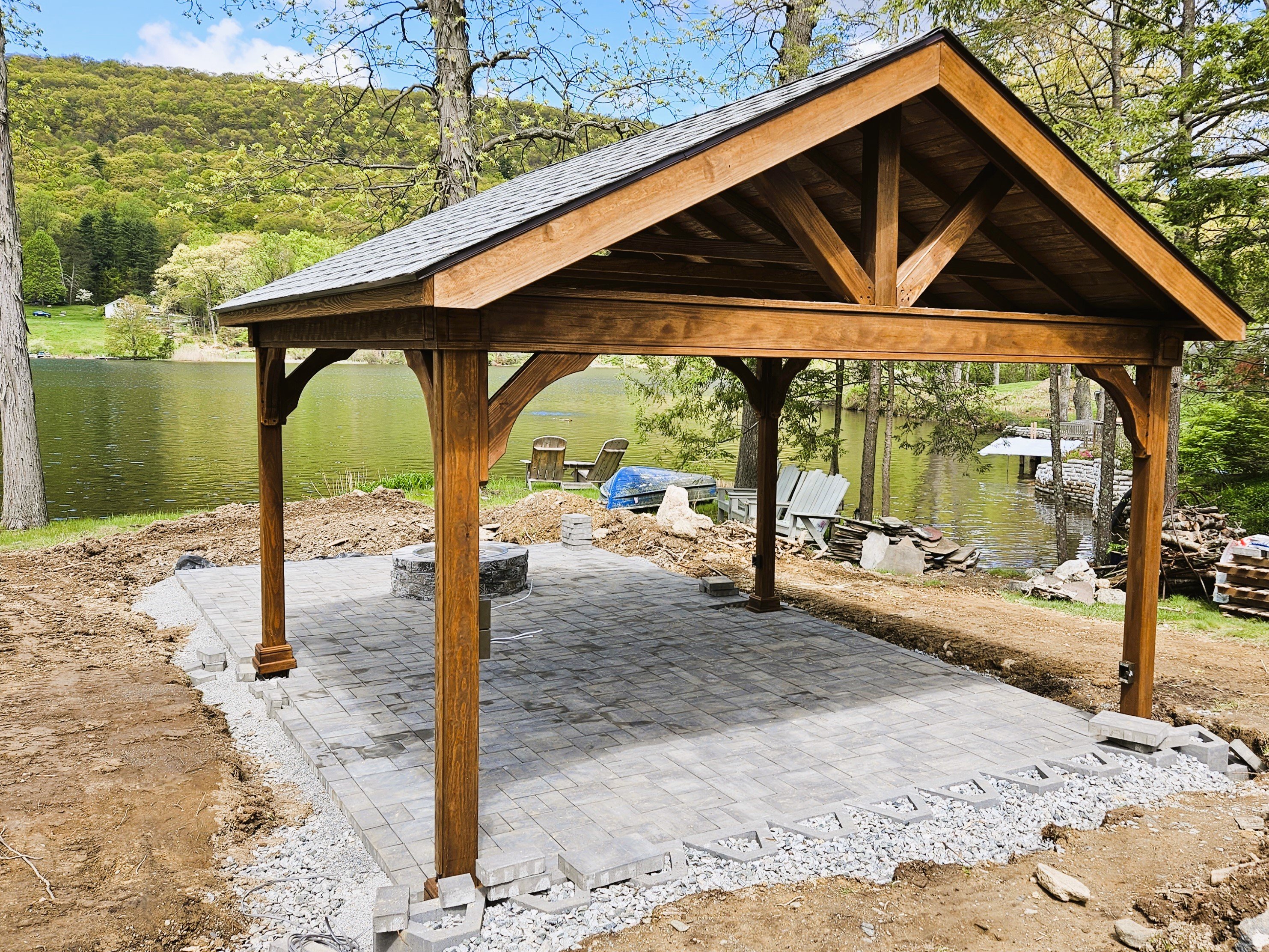 Amish Timber Frame Kits DIY Timber Frame Pavilion Kit Lancaster