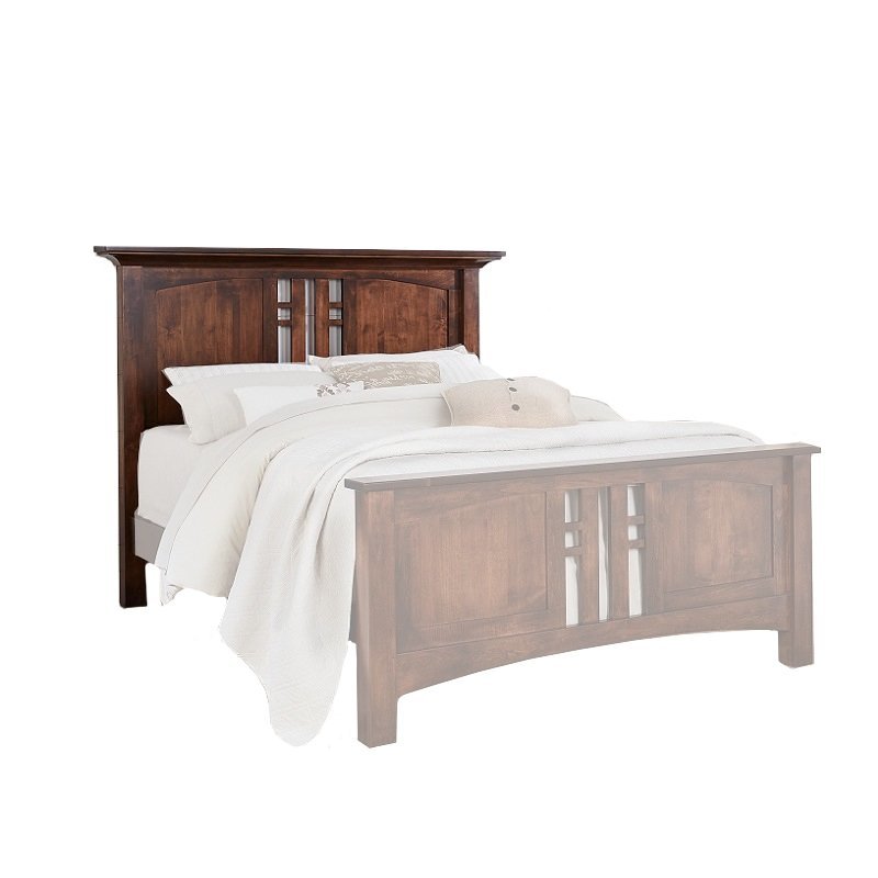 Solid Wood Oriental Style Headboard - Amish Handcrafted