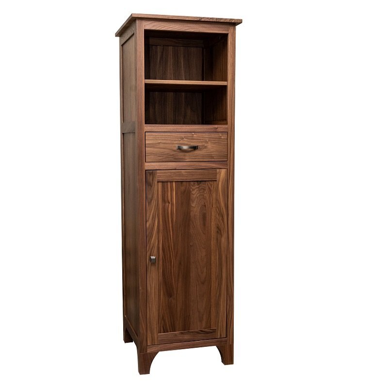 Narrow Solid Wood Storage Cabinet from DutchCrafters Amish Furniture