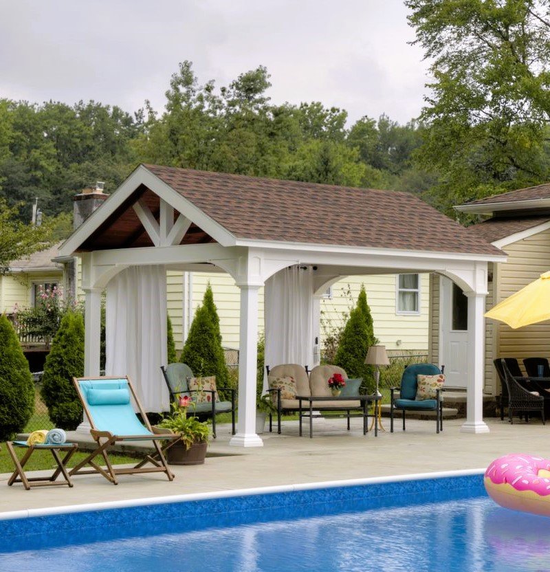 A-Frame 12x14 Vinyl Pavilion Kit Quick Ship | Amish Made