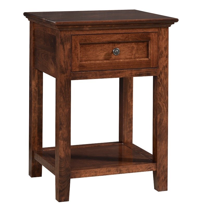 Cicero 1 Drawer Open Nightstand from DutchCrafters Amish Furniture