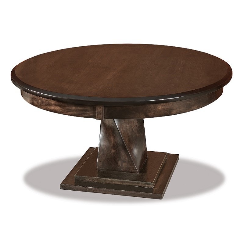Modern Round Single Pedestal Coffee Table from DutchCrafters Amish
