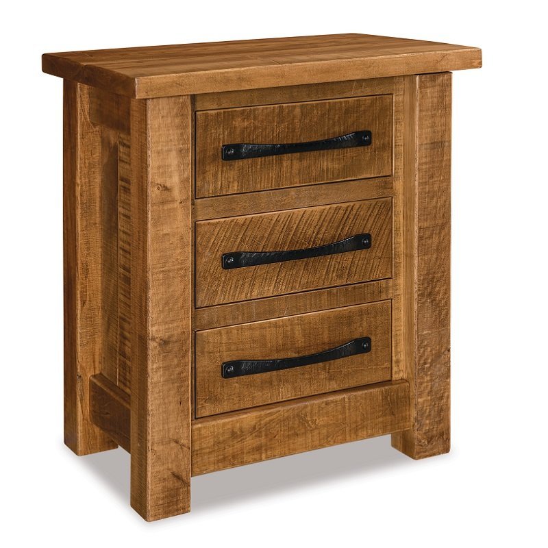 Rustic Ridge 3-Drawer Nightstand from DutchCrafters Amish Furniture