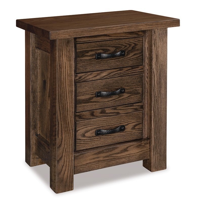 Rustic Ridge Small 3-Drawer Nightstand from DutchCrafters Amish