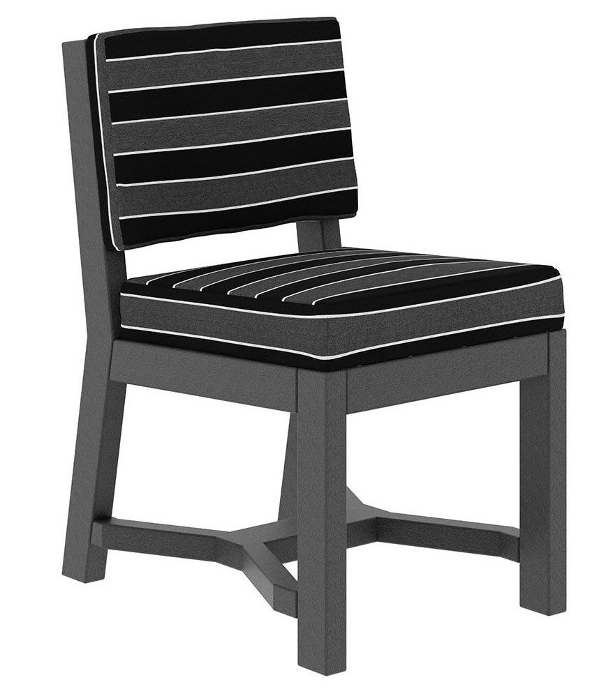 Poly Outdoor Dining Chair with Upholstered Seats | Amish Made