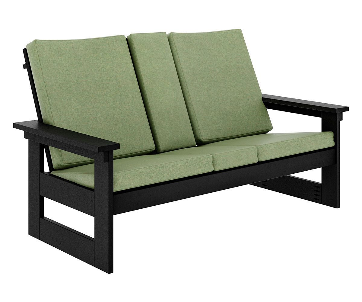 Eco-Friendly Amish Outdoor Loveseat Sofa | Modern Poly Lumber Design
