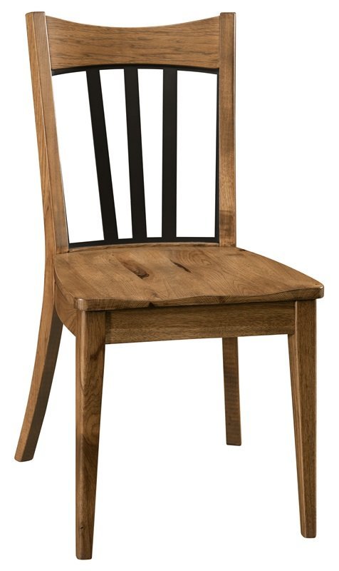Modern Slat Back Side Chair from DutchCrafters Amish Furniture