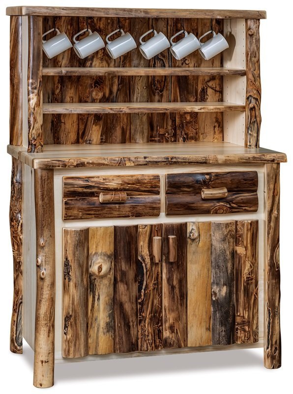 Rustic Log Coffee Bar from DutchCrafters Amish Furniture