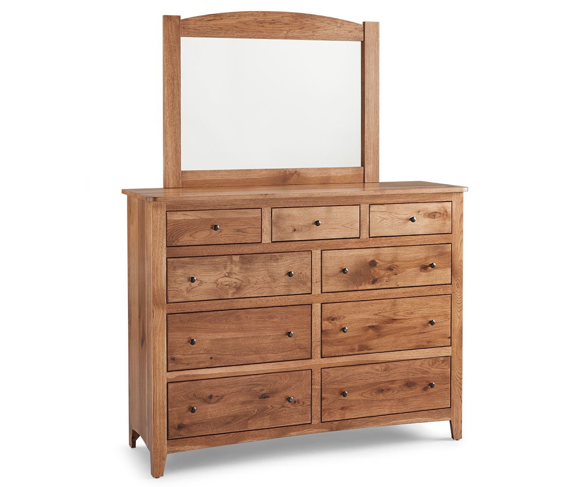 Modern Simple 9-Drawer Dresser from DutchCrafters Amish Furniture