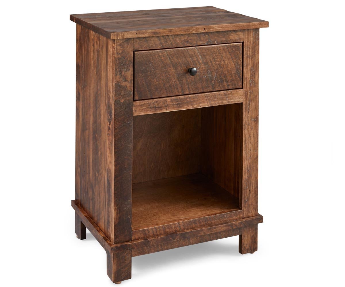 Simple Wood 1-Drawer Nightstand from DutchCrafters Amish Furniture
