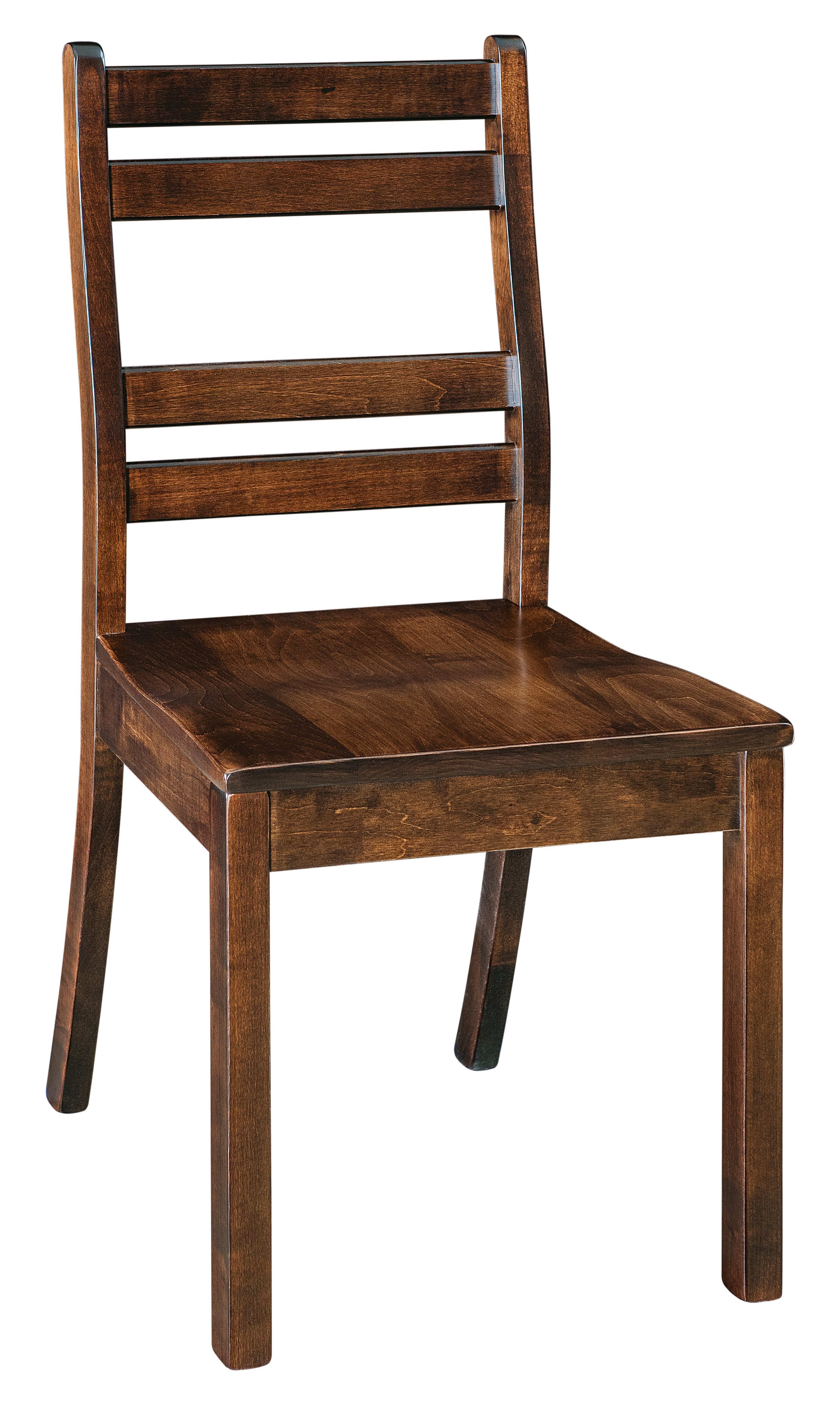 Amish Handcrafted Modern Ladder Back Dining Chair - Solid Hardwood