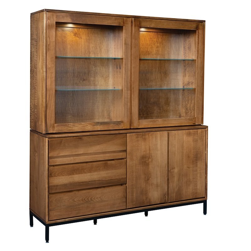 Modern Buffet and Hutch Cabinet from DutchCrafters Amish Furniture
