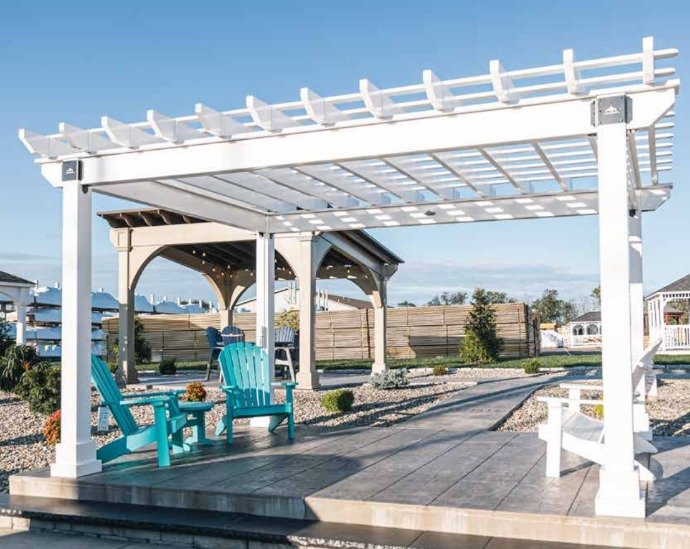 Hollander Vinyl Pergola Kit - Quick Ship from DutchCrafters Amish