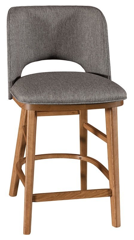 Upholstered Mid-Century Modern Stool from DutchCrafters Amish