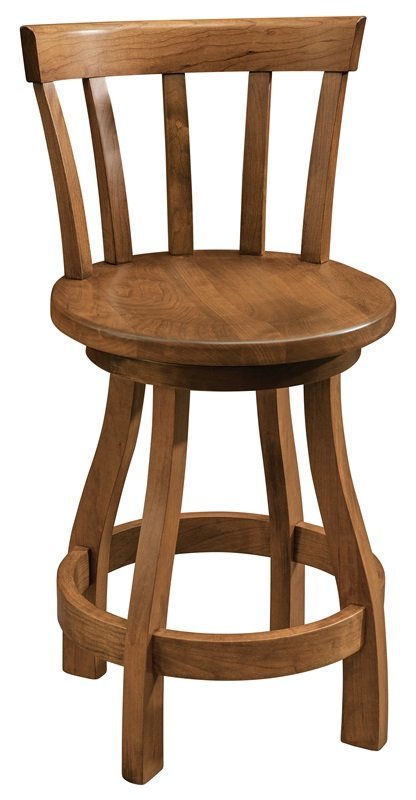 Solid Wood Kitchen Counter and Bar Stool - Amish Handcrafted