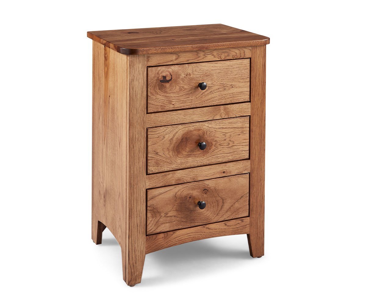Modern Simple 3-Drawer Nightstands from DutchCrafters Amish Furniture