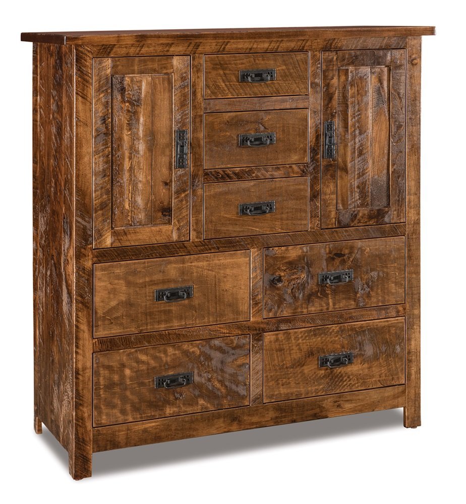 Levi Rustic Rough Sawn Wood His & Hers Chest from DutchCrafters Amish