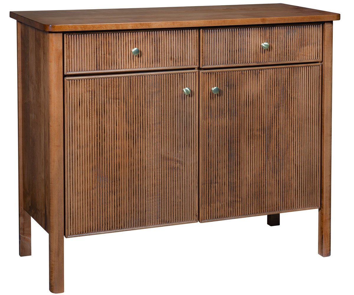 Amish Custom Modern Slatted Door Sideboard Cabinet from DutchCrafters