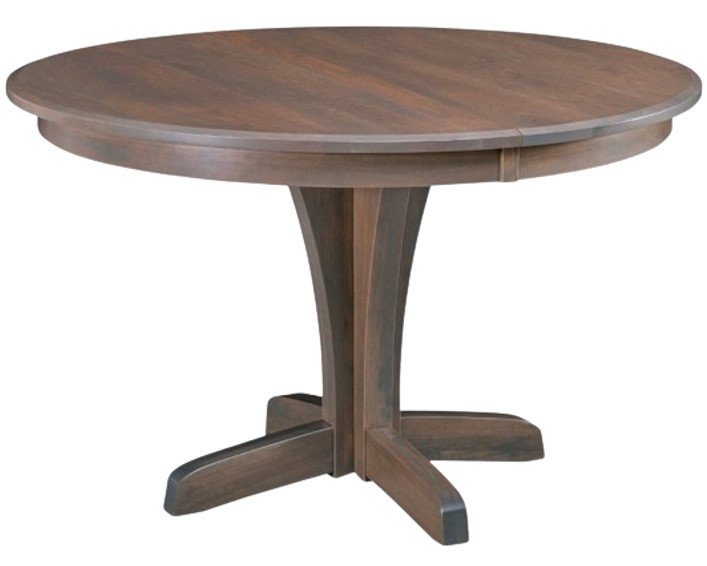 Solid Wood Pedestal Dining Table | Transitional Amish Furniture