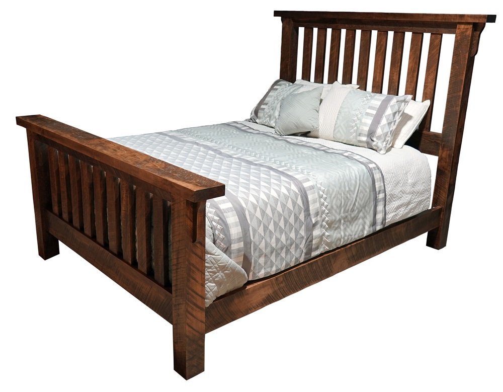 Highland Rough Cut Bed from DutchCrafters Amish Furniture