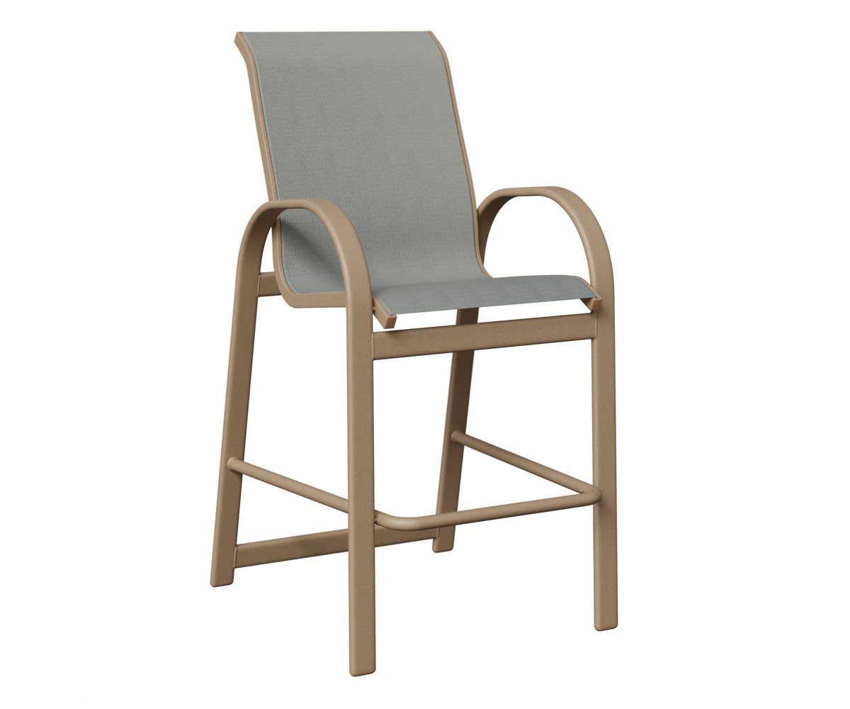Amish Made Aluminum Sling Stool | Amish Patio Furniture