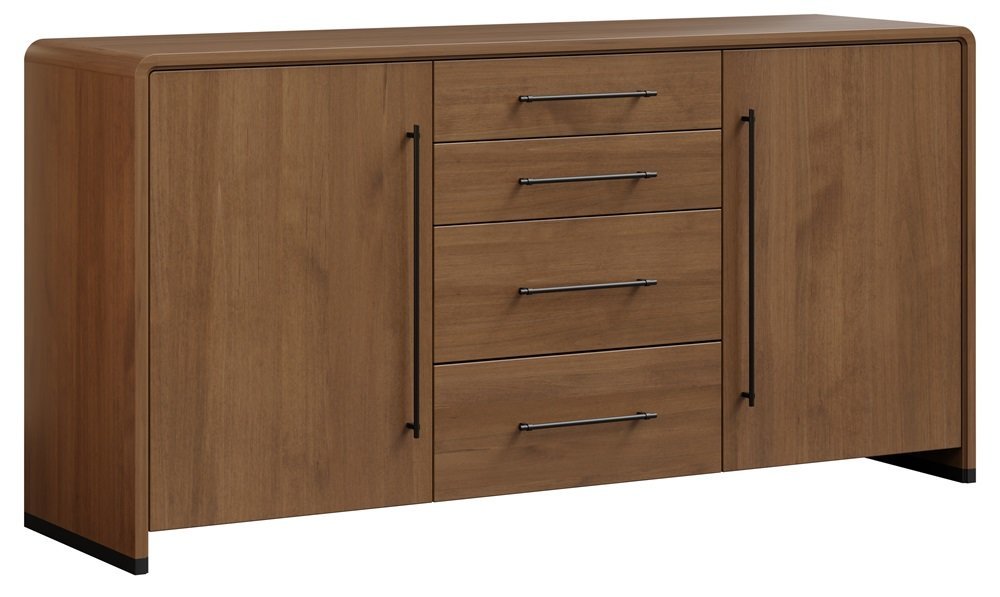 Solid Wood Four-Drawer Buffet w/ Rounded Edges | DutchCrafters