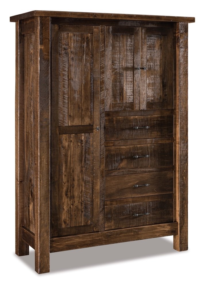 Dutton Rustic Wood Chifferobe from DutchCrafters Amish Furniture