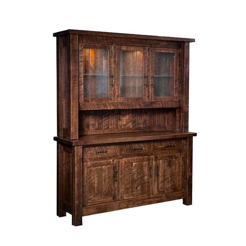Dutton Rough Sawn Hutch - Quick Ship from DutchCrafters Amish