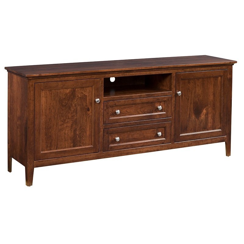 Amish Large TV Console | Luxury Solid Wood Media Stands