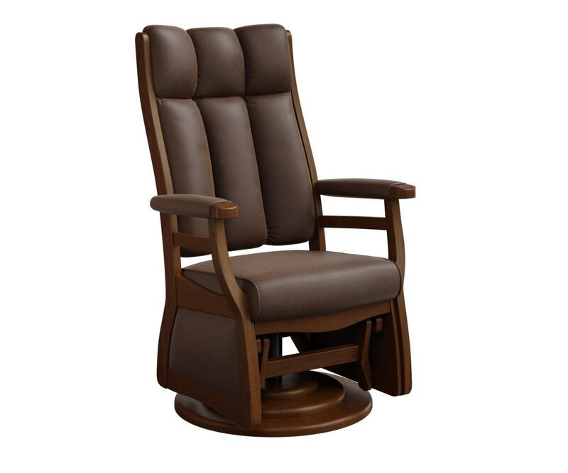 Quick Ship High Back Swivel Glider Chair - Amish Handcrafted