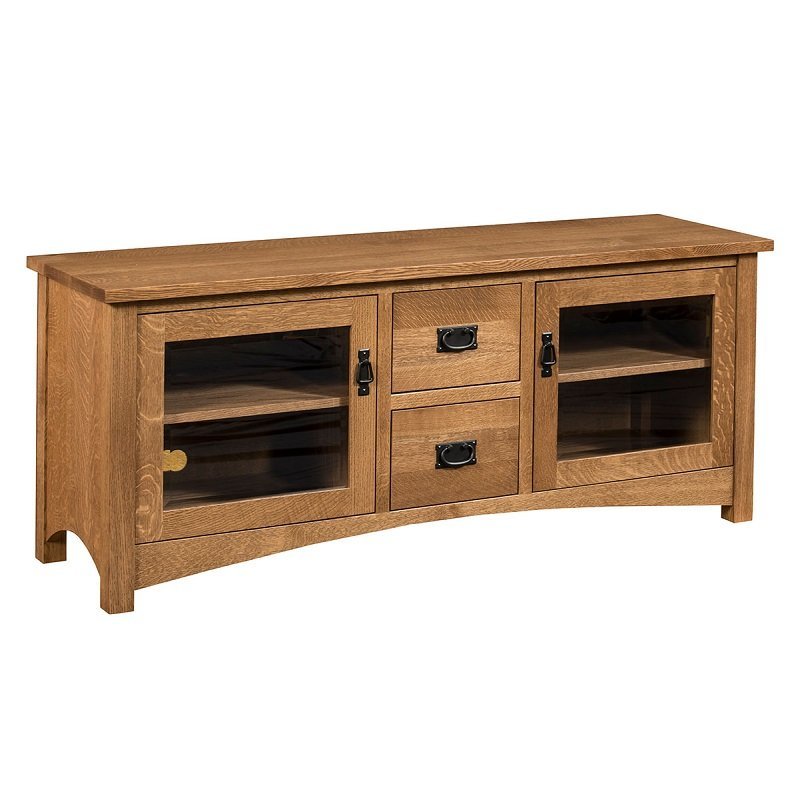 61 1/2" Mission TV Console with 2 Doors, 2 Drawers | DutchCrafters