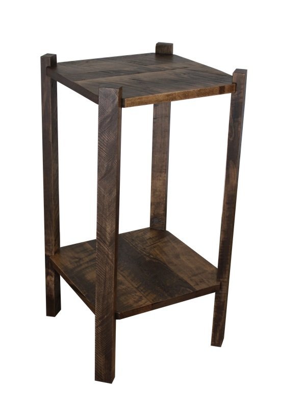 Amish Rough-Cut Maple Wood Shelf Stand | DutchCrafters