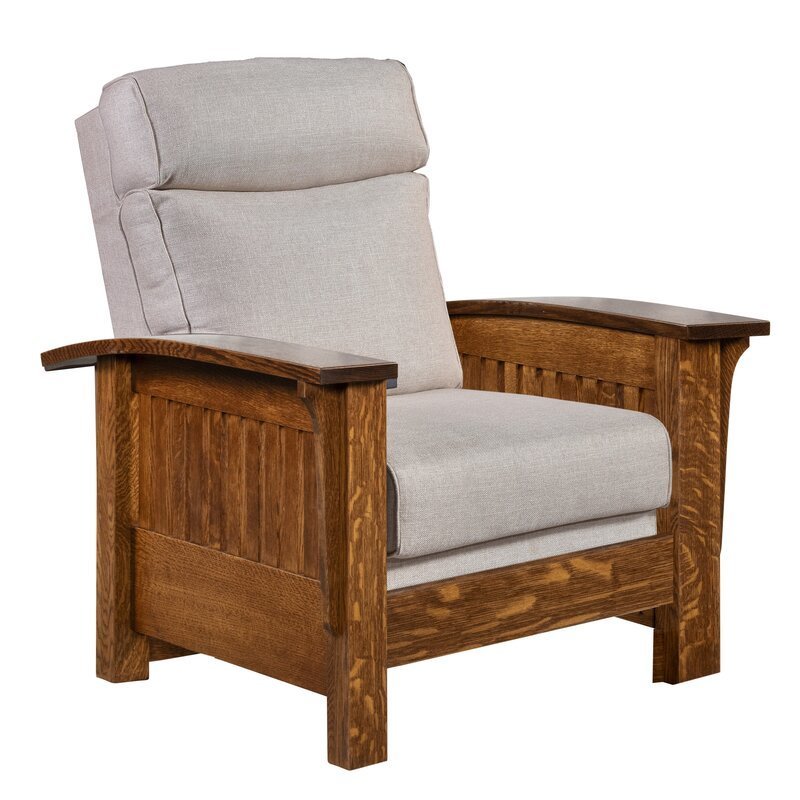 Mission Style High-Back Accent Chair - Solid Wood | DutchCrafters