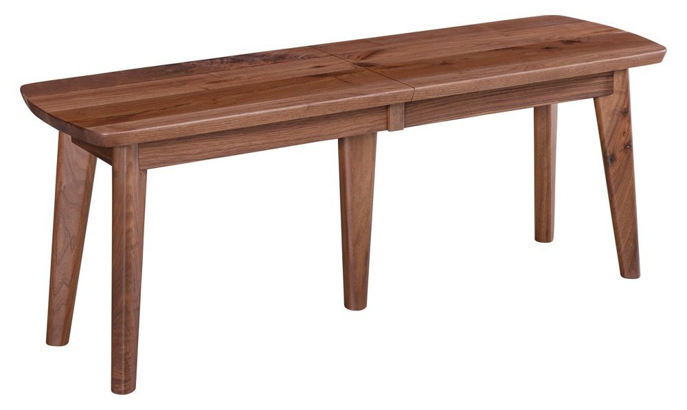 Wood Modern Backless Bench | Amish Made Custom Dining Furniture