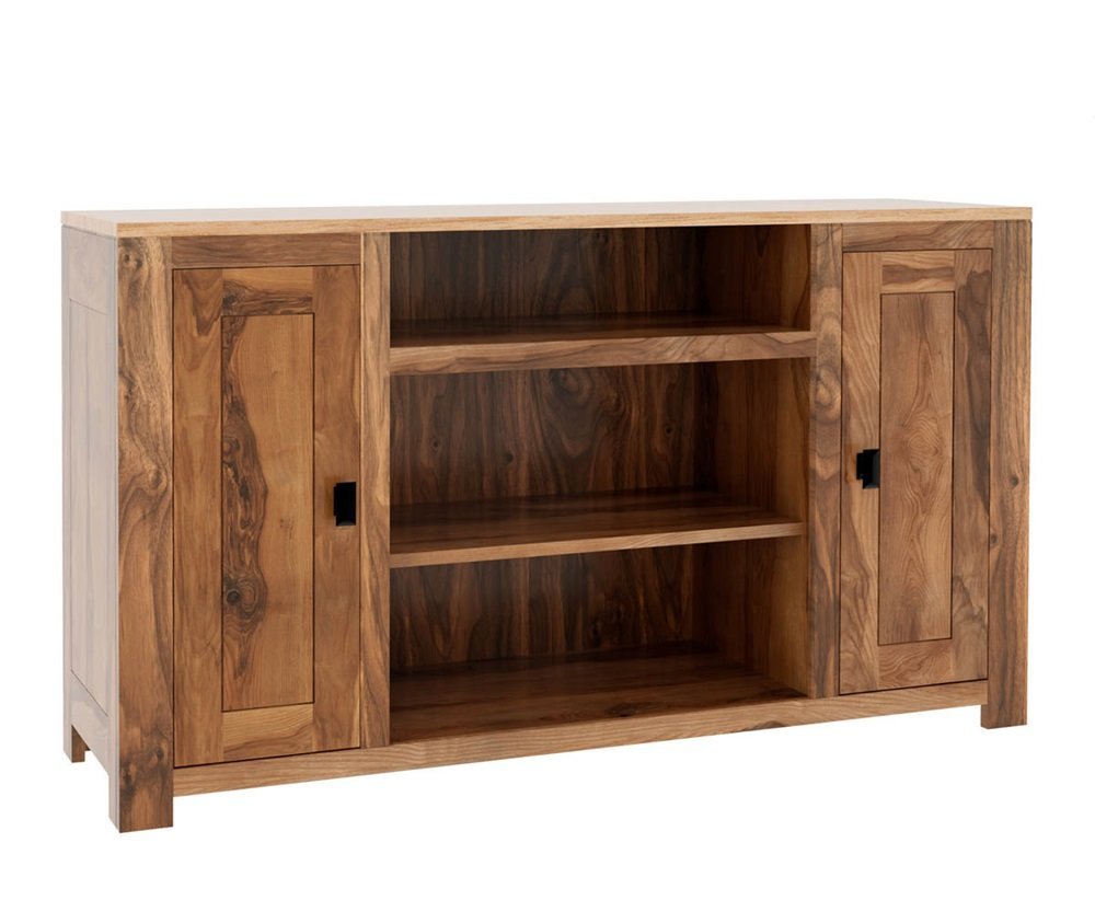 Amish Rustic Media Console w/ Cabinet Doors | DutchCrafters