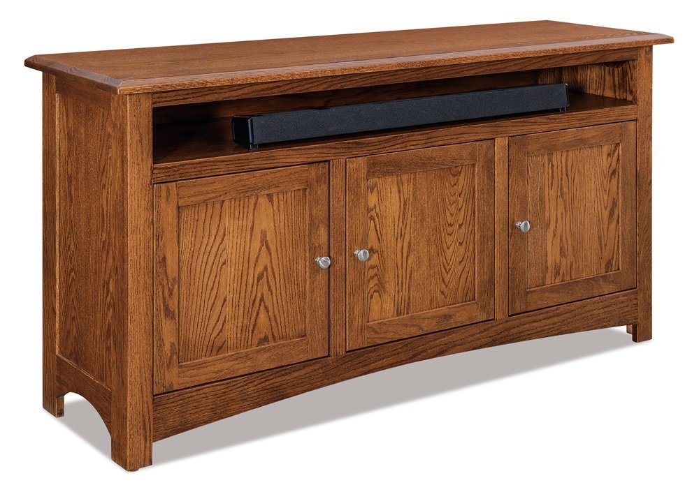 Bloom 3-Door TV Stand with Opening from DutchCrafters Amish Furniture