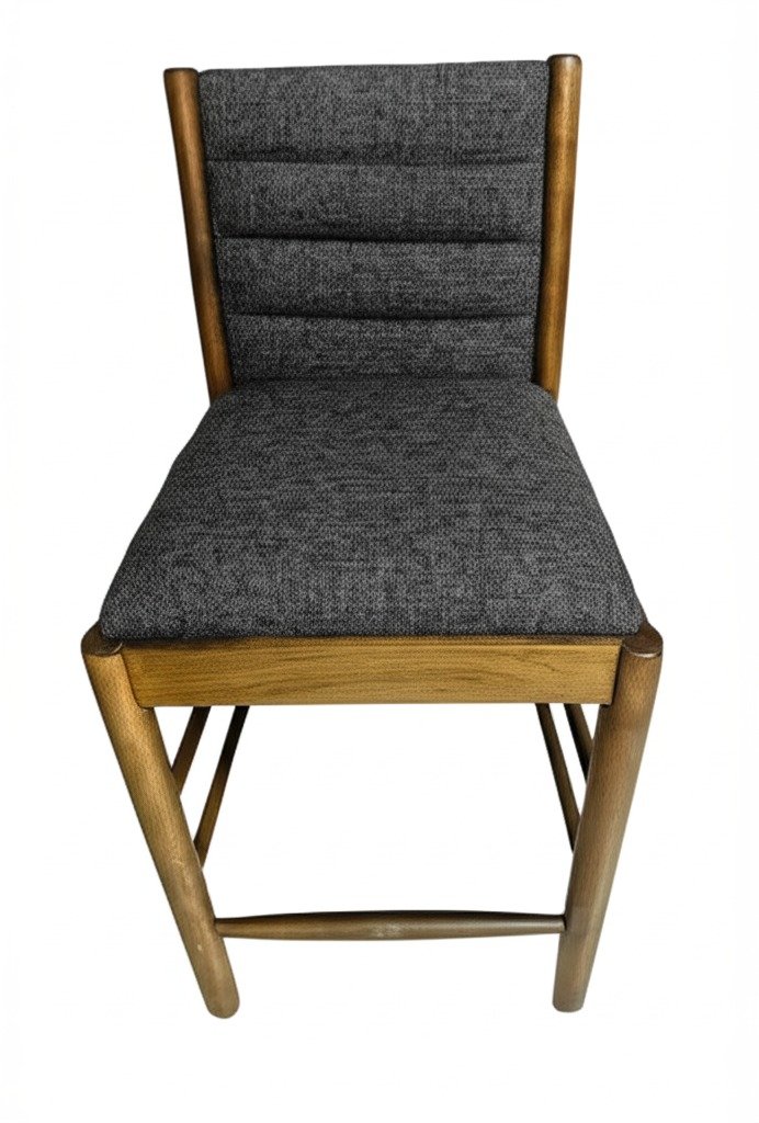 Amish Stationary Counter Stool with Upholstered Back | DutchCrafters