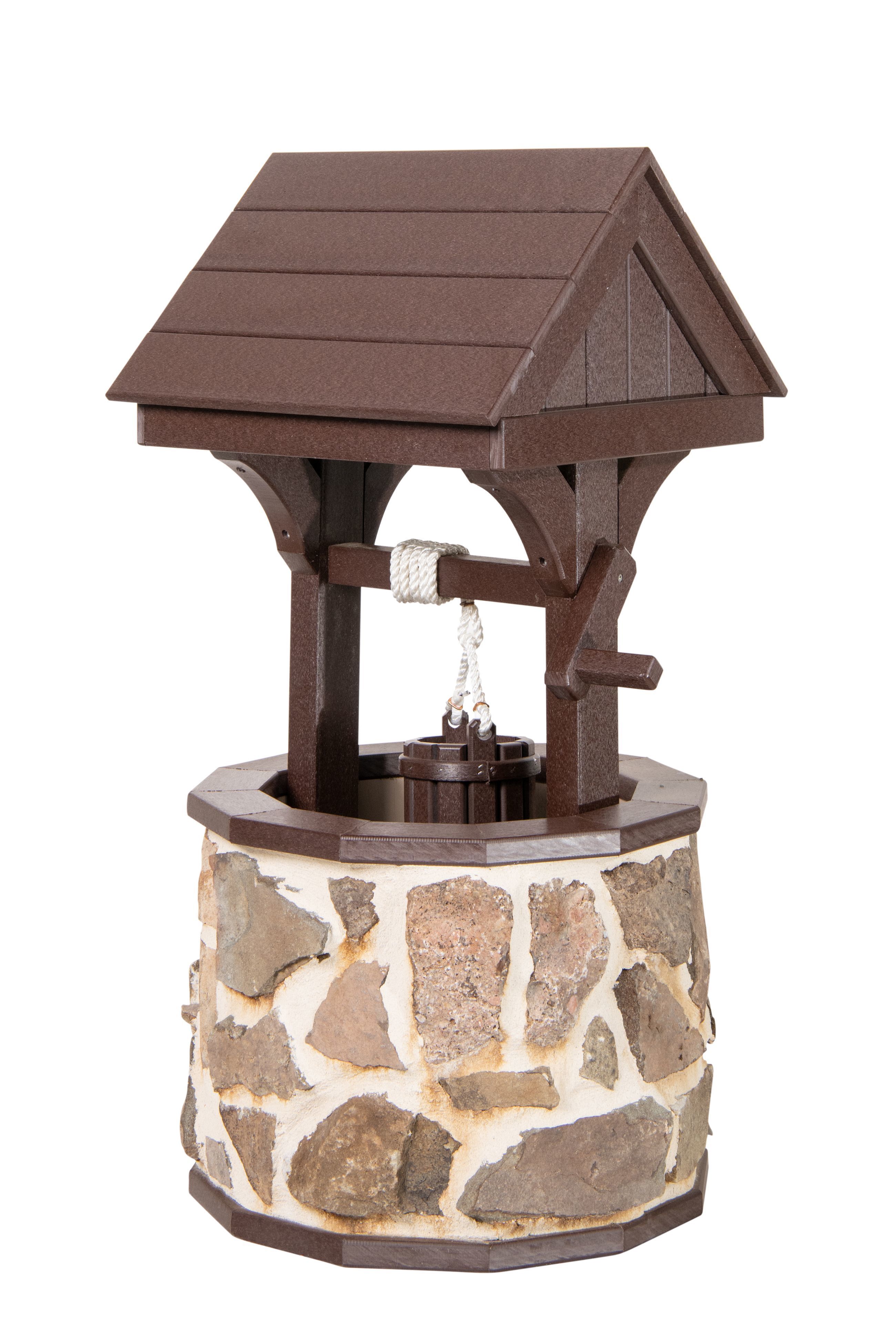 Small-Stone-Wishing-Well-and-Poly-Roof from DutchCrafters Amish