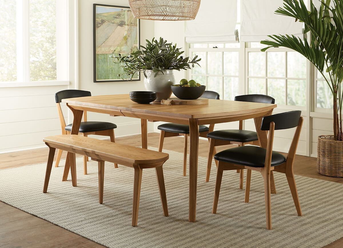 Amish Made 6-Piece Dining Set | Mid-Century Modern, American Made