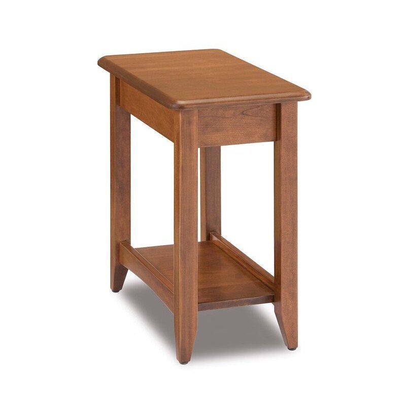 Rustic Brock Open Chair Side End Table without Drawer from