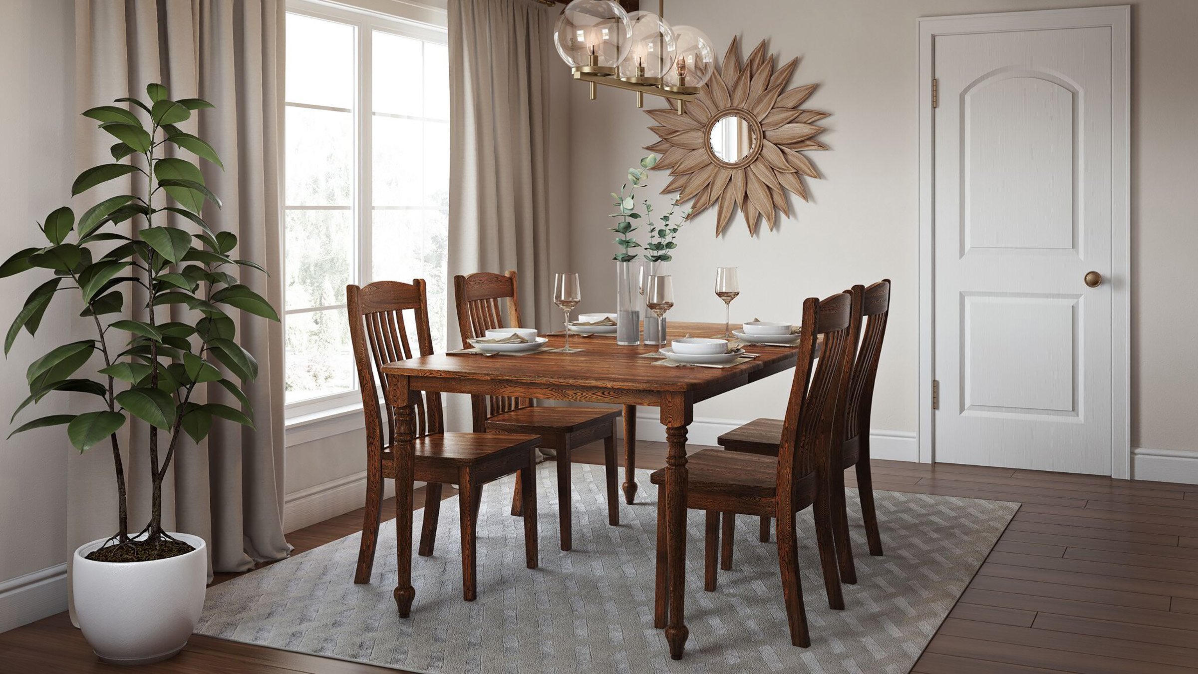 Logan 5-Piece Country Dining Set from DutchCrafters Amish Furniture