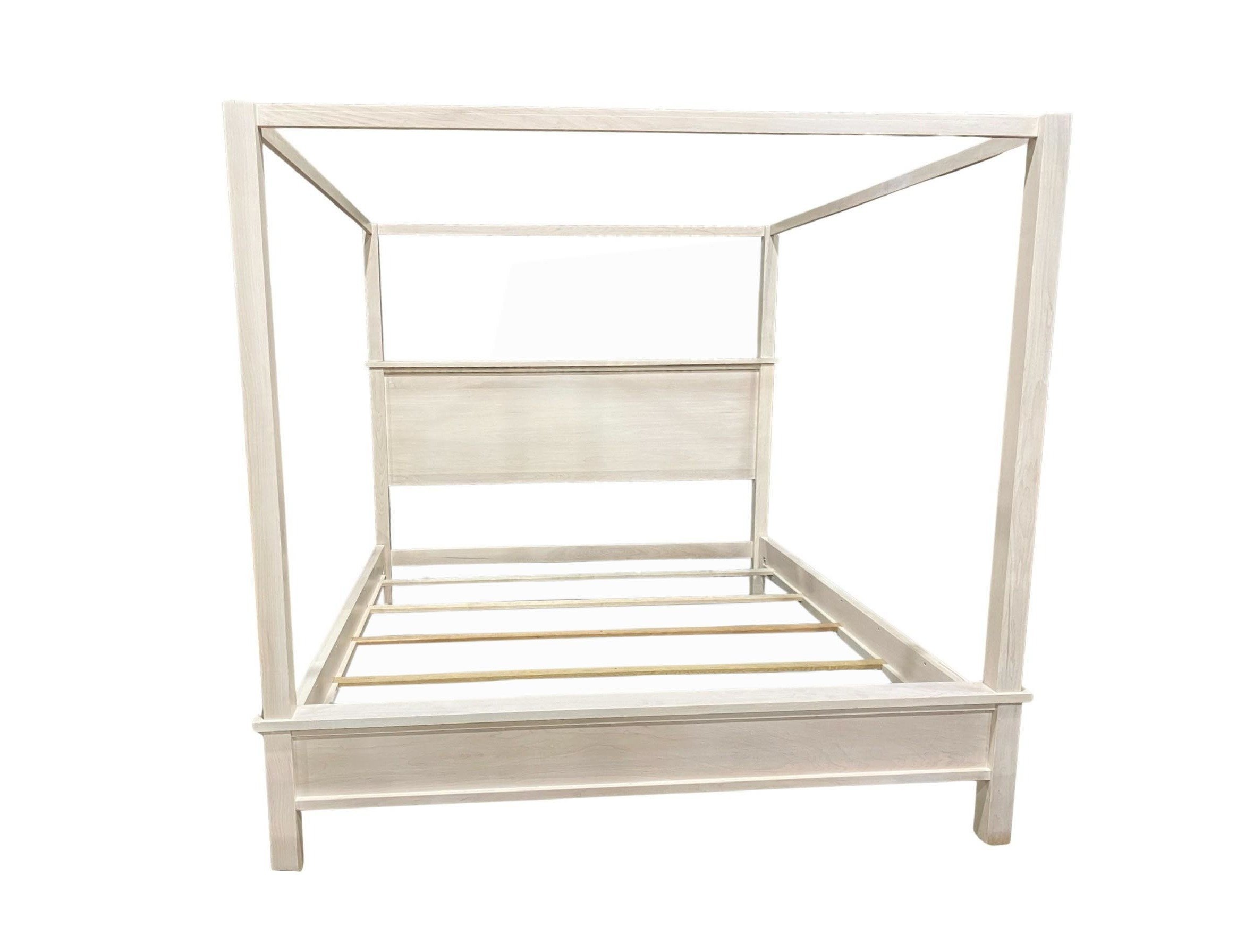 King Maple Wood Shaker Canopy Bed In-Stock | Amish Handcrafted Bed