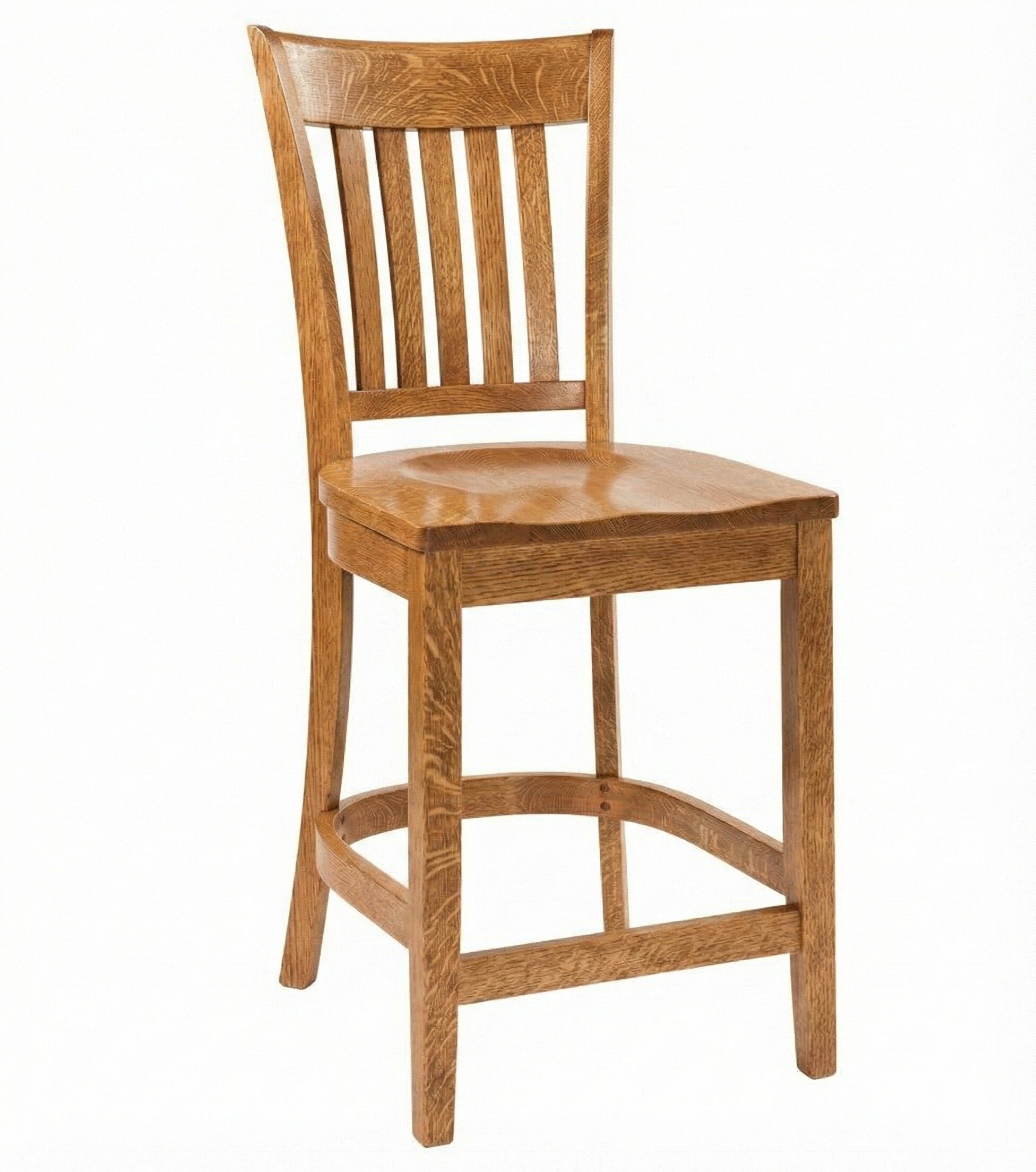 Amish Handcrafted Counter Stool In-Stock | Solid Wood Stool