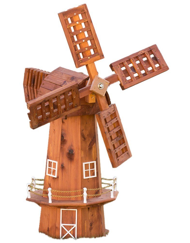 45" Red Cedar Wood Windmill from DutchCrafters Amish Furniture