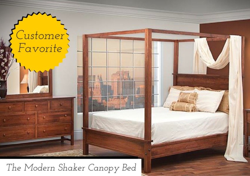 Shaker Style Canopy Bed Shop 4 Poster Beds | Amish Furniture Lancaster