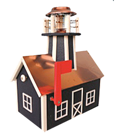 Wooden Lighthouse Mailbox by Dutchcrafters Amish Furniture