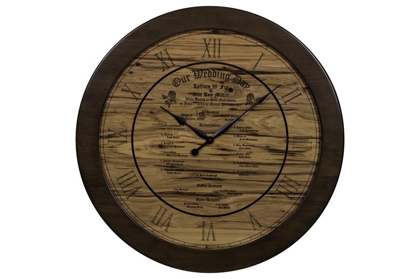 Amish 36" Round Celebration Wall Clock
