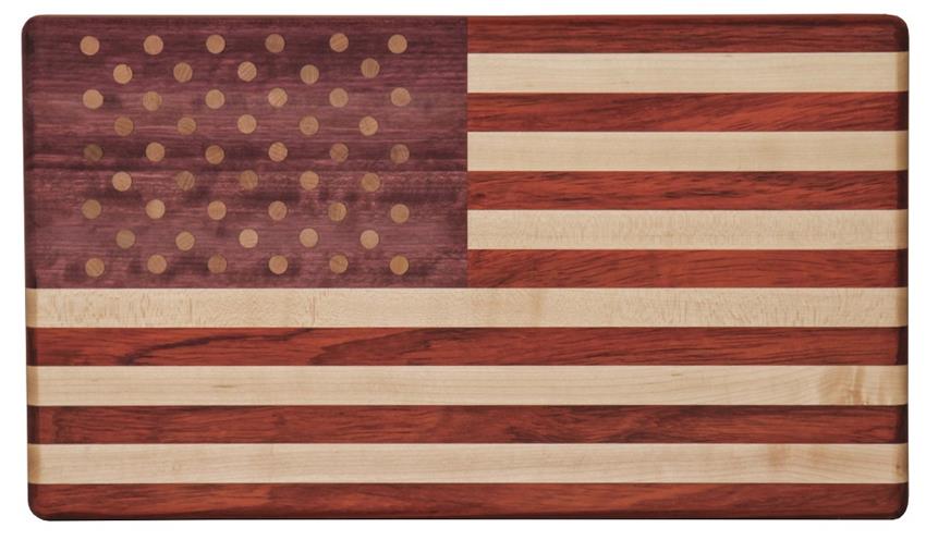 Exotic Wood American Flag Cutting Board